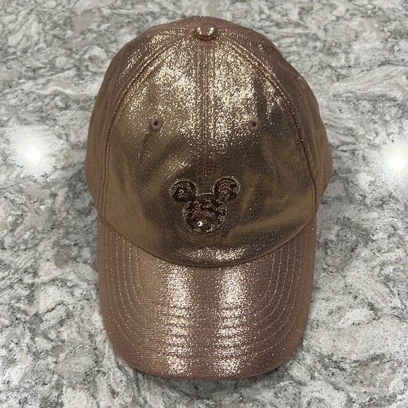 Disney | Other | Disney Baseball Cap Rose Gold Metallic | Poshmark